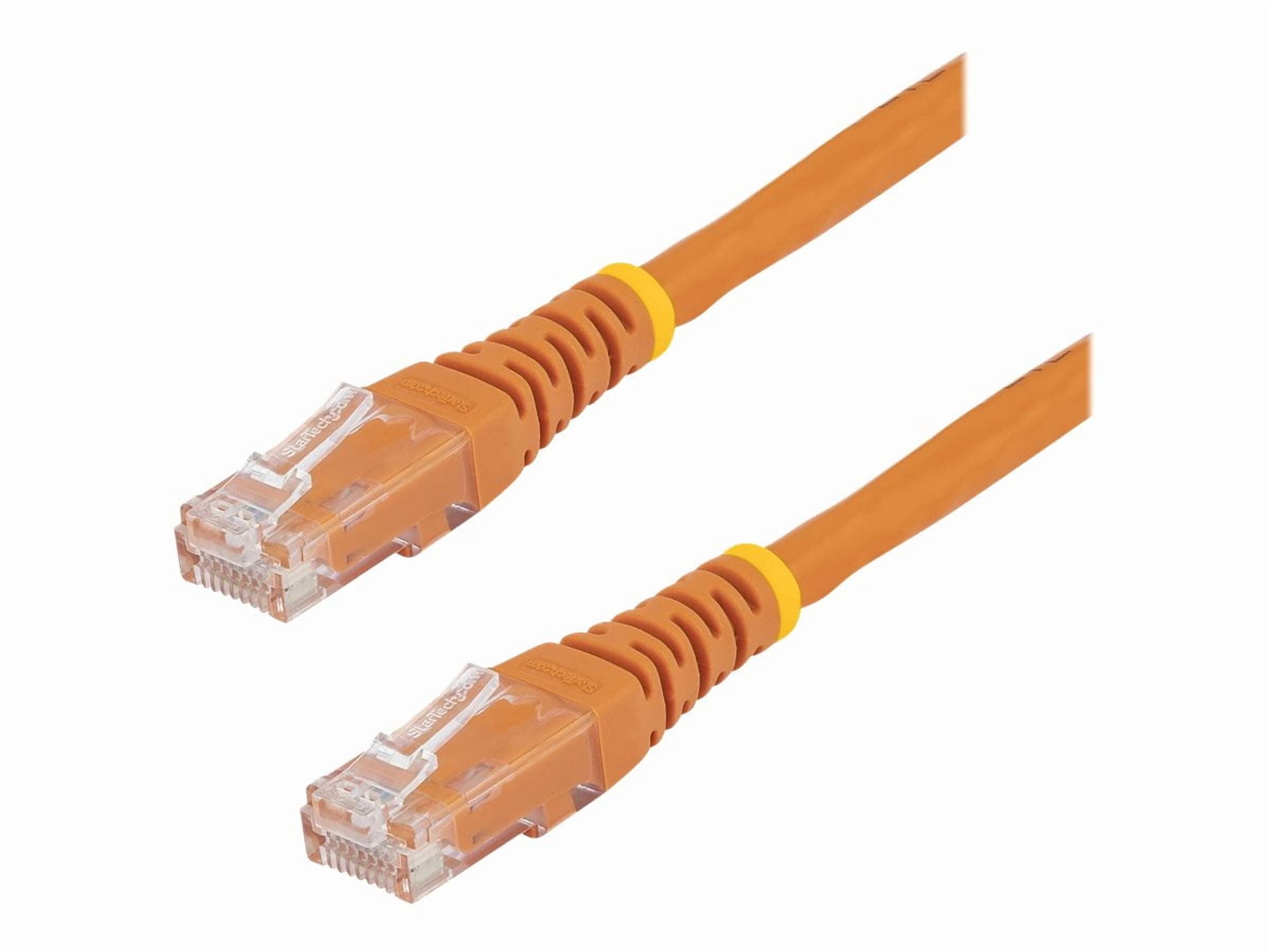 StarTech 15ft CAT6 Ethernet Cable - Orange CAT 6 Gigabit Ethernet Wire ...