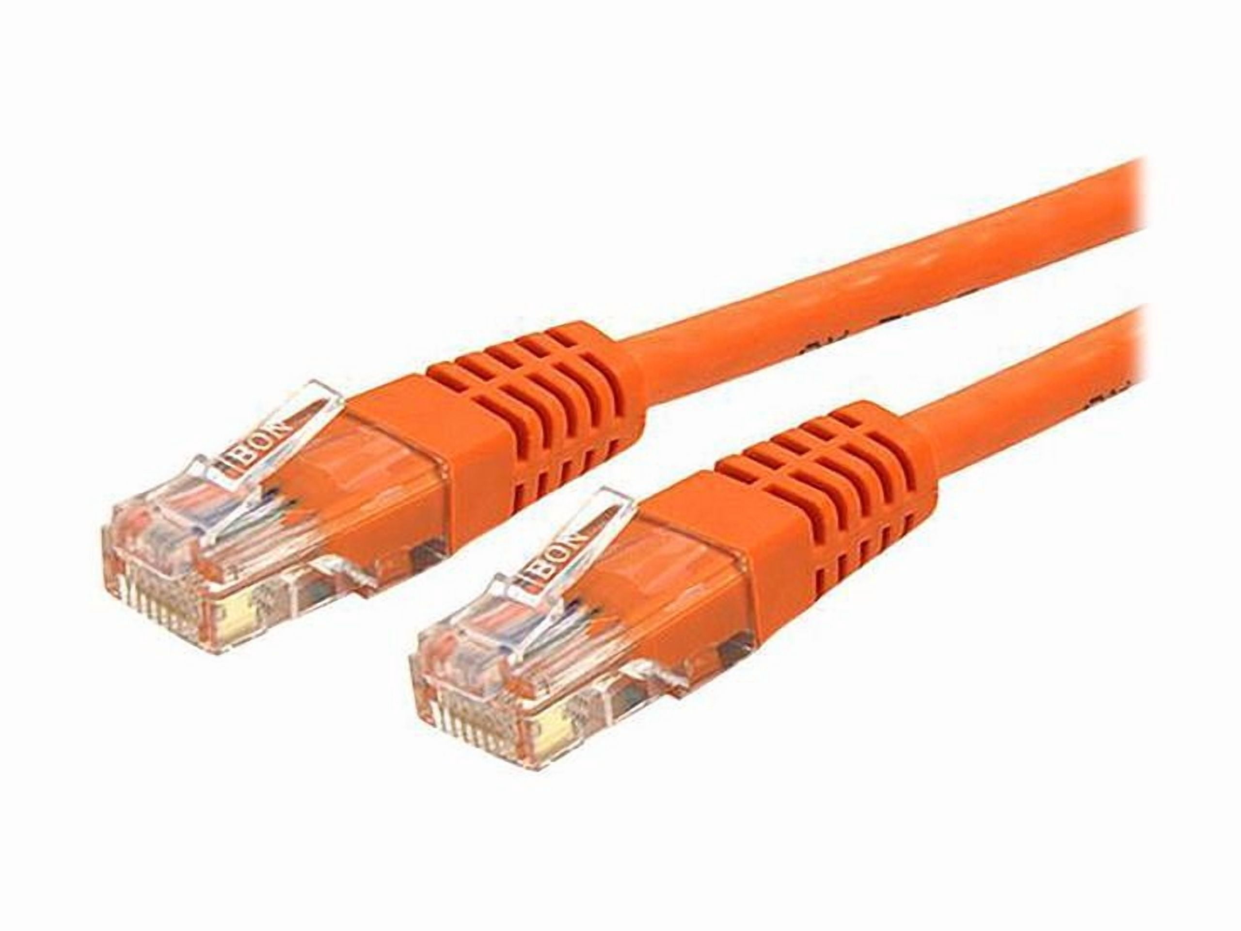 StarTech 50ft CAT6 Ethernet Cable - Orange CAT 6 Gigabit Ethernet Wire ...