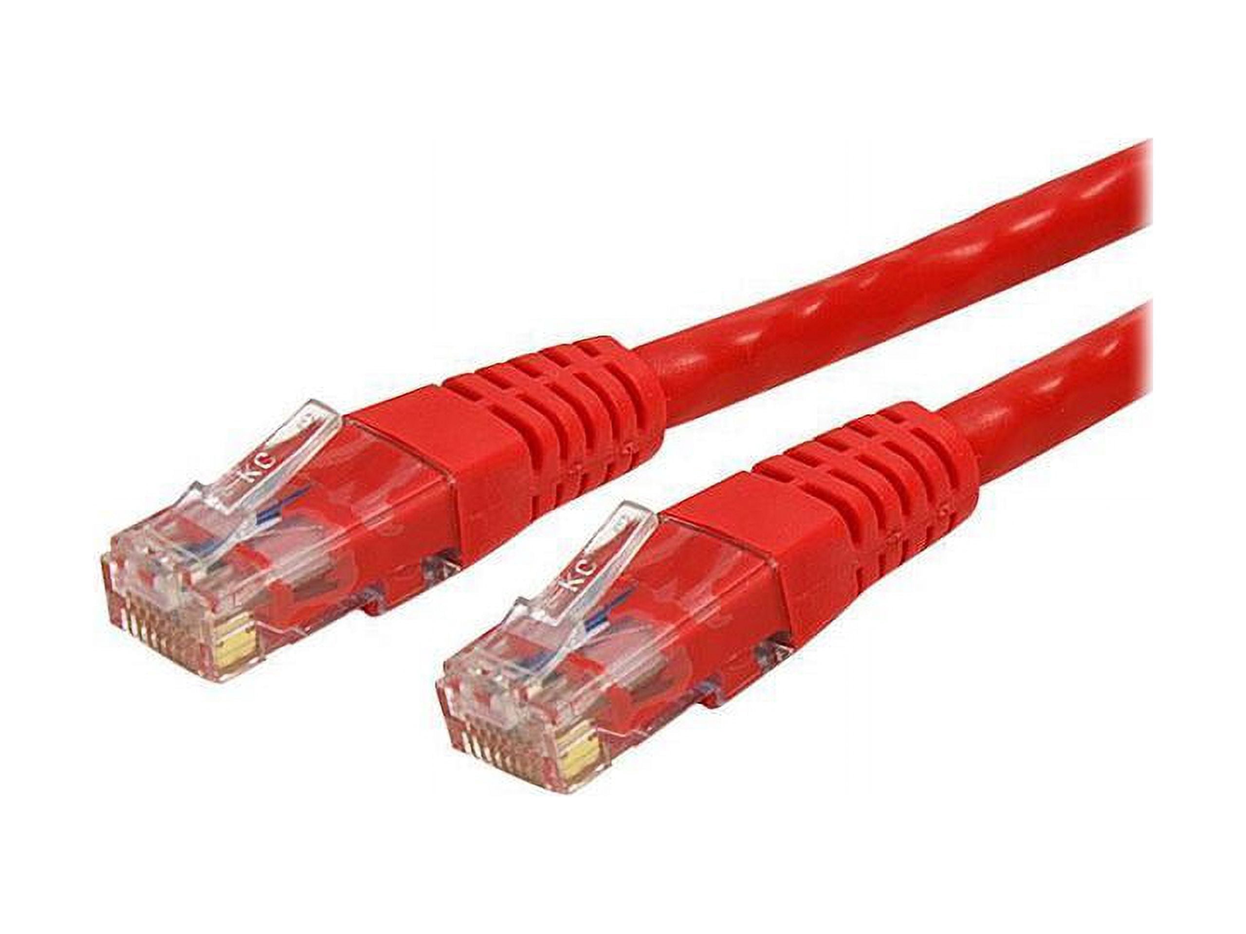 StarTech 50ft CAT6 Ethernet Cable - Red CAT 6 Gigabit Ethernet Wire ...