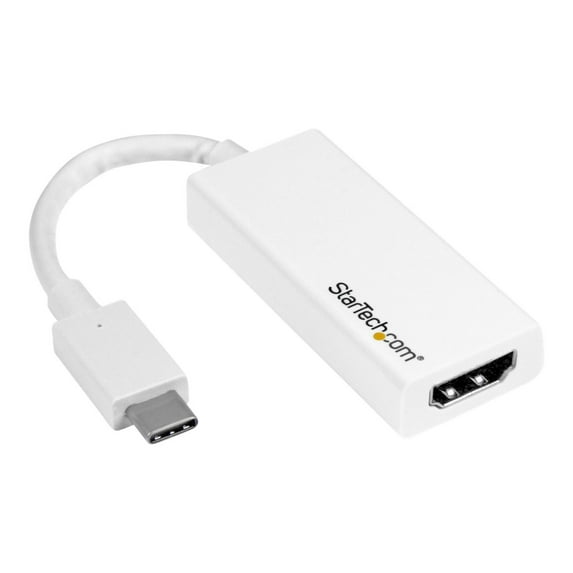 StarTech.com CDP2HD4K60W USB C to HDMI Adapter - White - 4K 60Hz ...