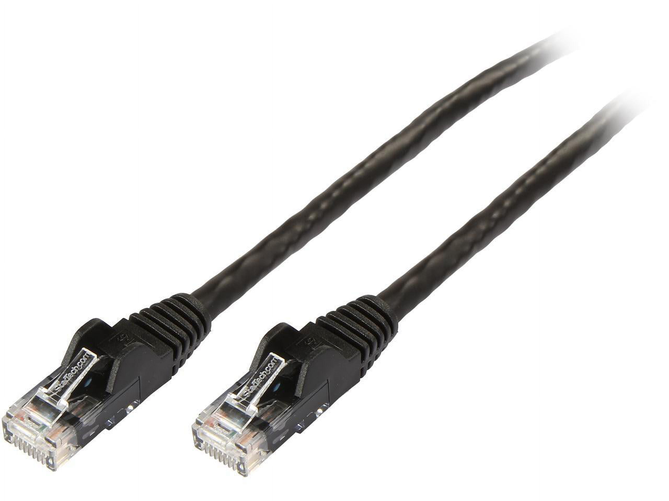 StarTech.com Cat6 Patch Cable - 2 ft. - Black Ethernet Cable - Snagless ...