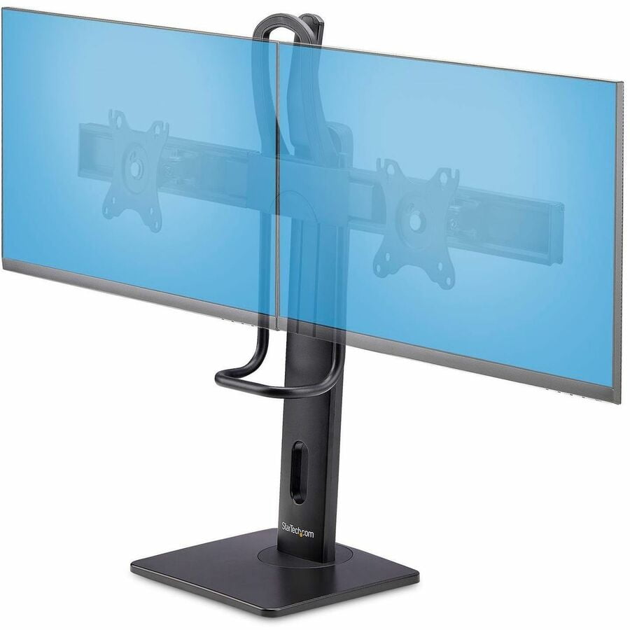 StarTech.com Crossbar Dual Monitor Desk Stand For 27inch Screens, Max Cap 26.4lb, VESA Mount ...