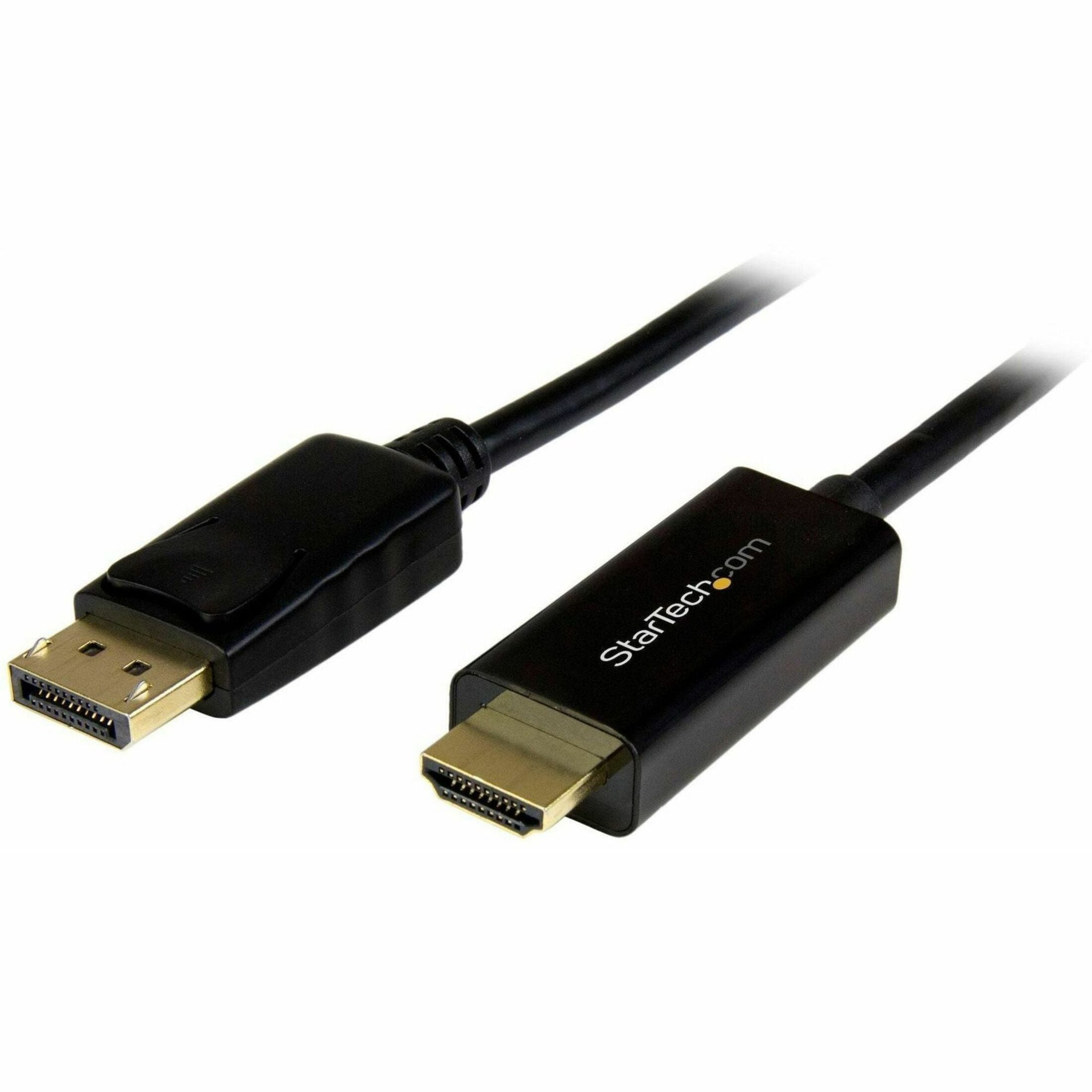 StarTech DP2HDMM2MB 6' DisplayPort Audio/Video Cable Black - Walmart ...