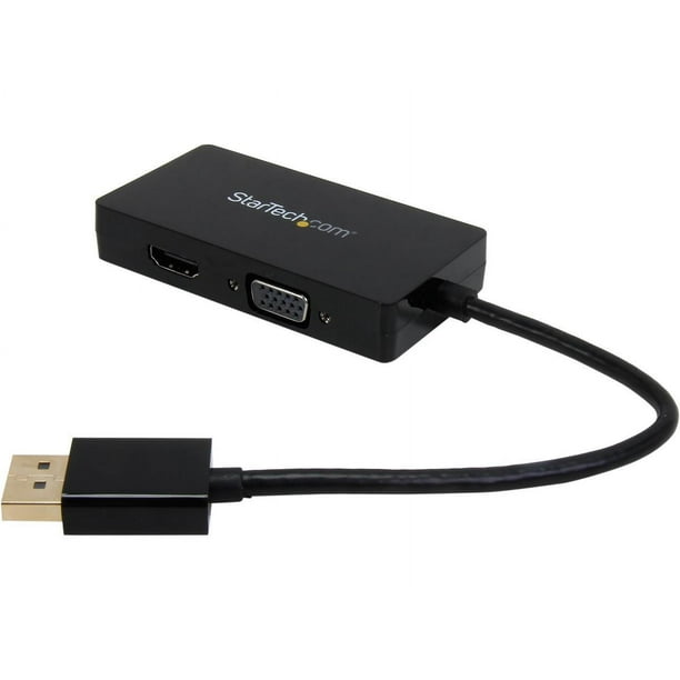 StarTech.com DP2VGDVHD Travel A/V adapter: 3-in-1 DisplayPort to VGA ...