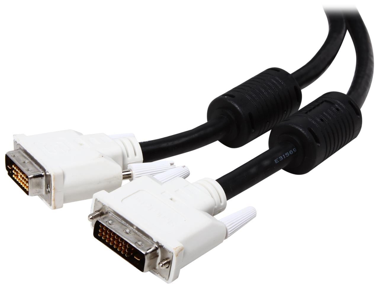 StarTech.com DVIDDMM25 Black & White Male to Male DVI-D Dual Link ...