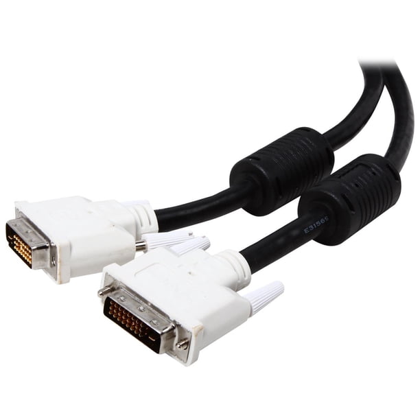 StarTech.com DVIDDMM25 Black & White Male to Male DVI-D Dual Link ...