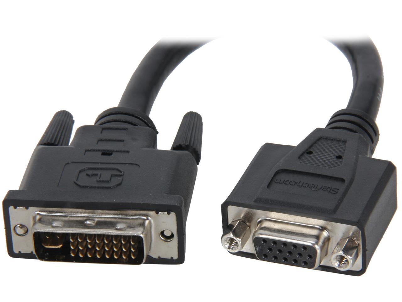 StarTech.com DVIVGAMF8IN 8" DVI to VGA Cable Adapter - DVI-I Male to ...