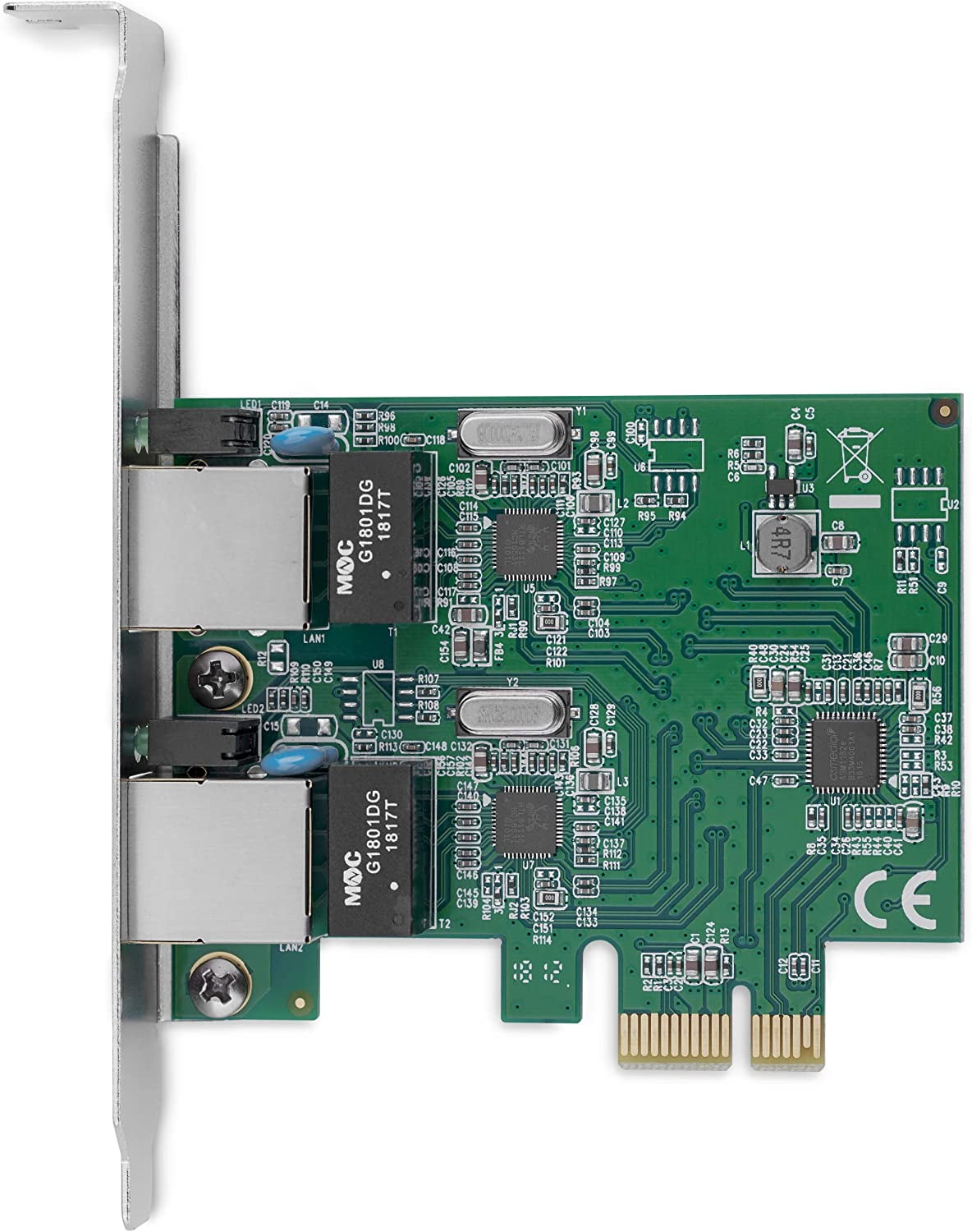 StarTech.com Dual Port PCIe Network Card - Low Profile - RJ45 Port ...