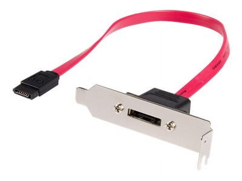 StarTech.com ESATAPLT1LP Low Profile SATA to eSATA Plate Adapter ...