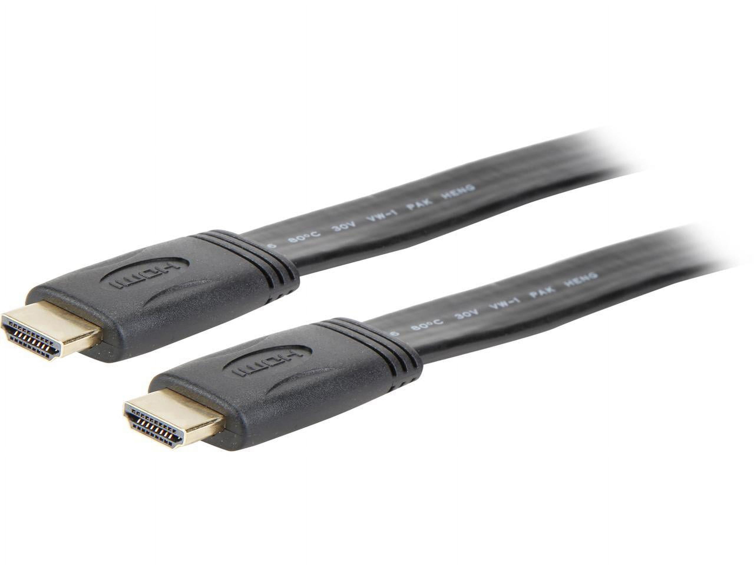 StarTech.com HDMIMM10FL 10 ft. Black Flat High Speed HDMI Cable with ...