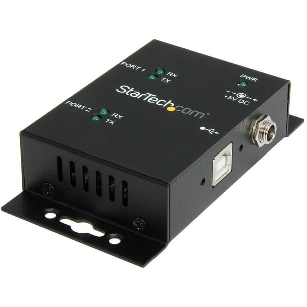 StarTech.com ICUSB2322I USB to Serial Adapter - 2 Port - Wall Mount - Din Rail Clips ...