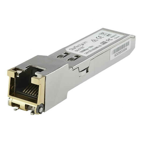 StarTech.com Juniper RX-GET-SFP Compatible SFP Module, 1000BASE-T, SFP to RJ45 (Copper) Cat6 ...