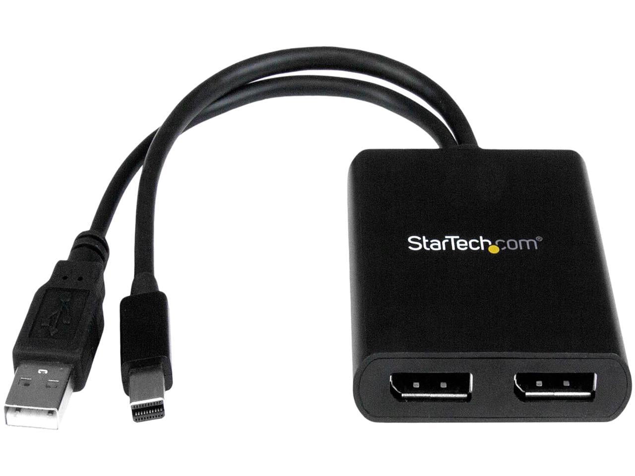 StarTech.com MSTMDP122DP Mini DisplayPort to DisplayPort Multi Monitor Splitter - 2-Port MST Hub ...
