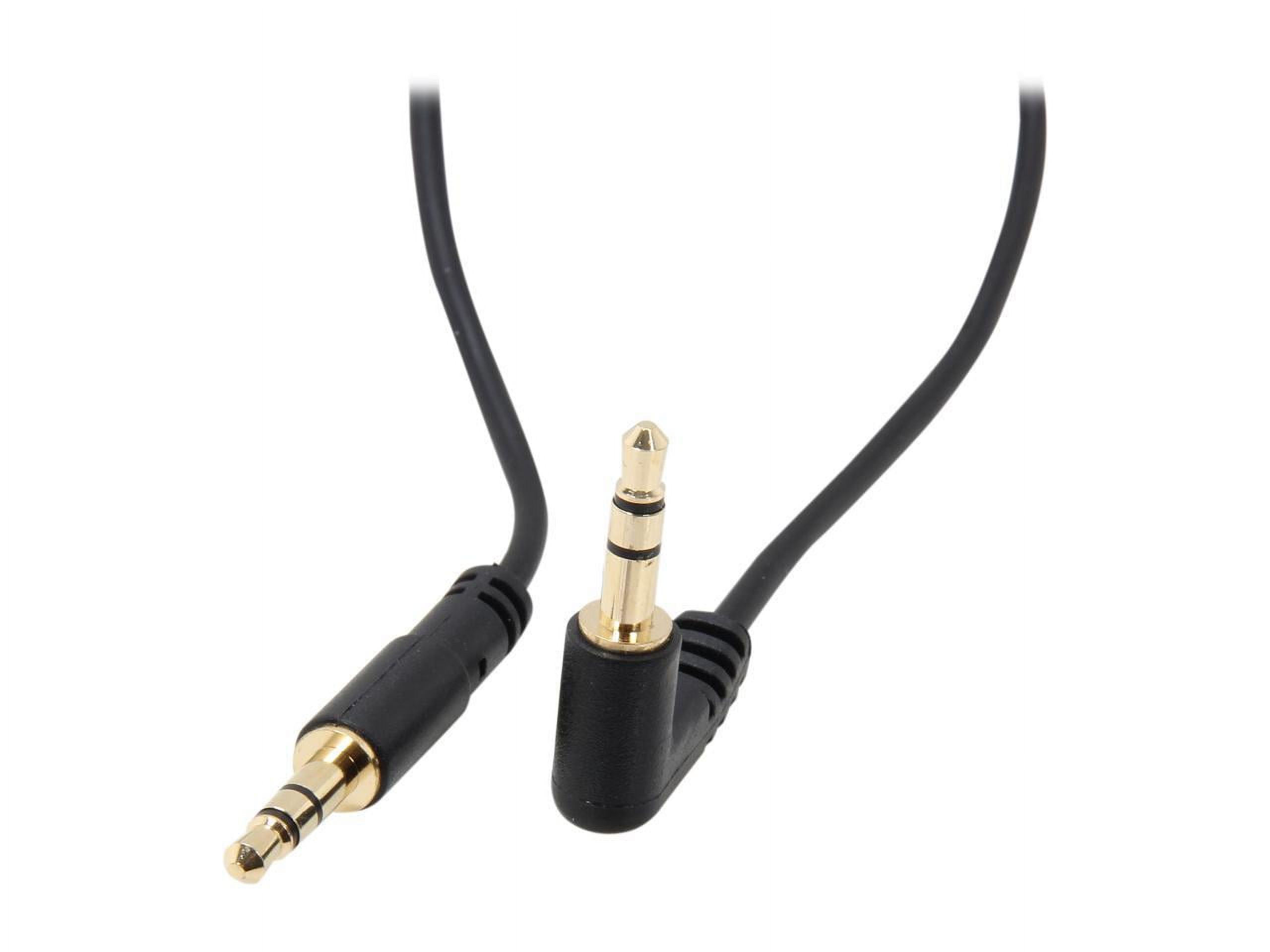 StarTech.com MU3MMSRA Slim 3.5mm to Right Angle Stereo Audio Cable Male ...