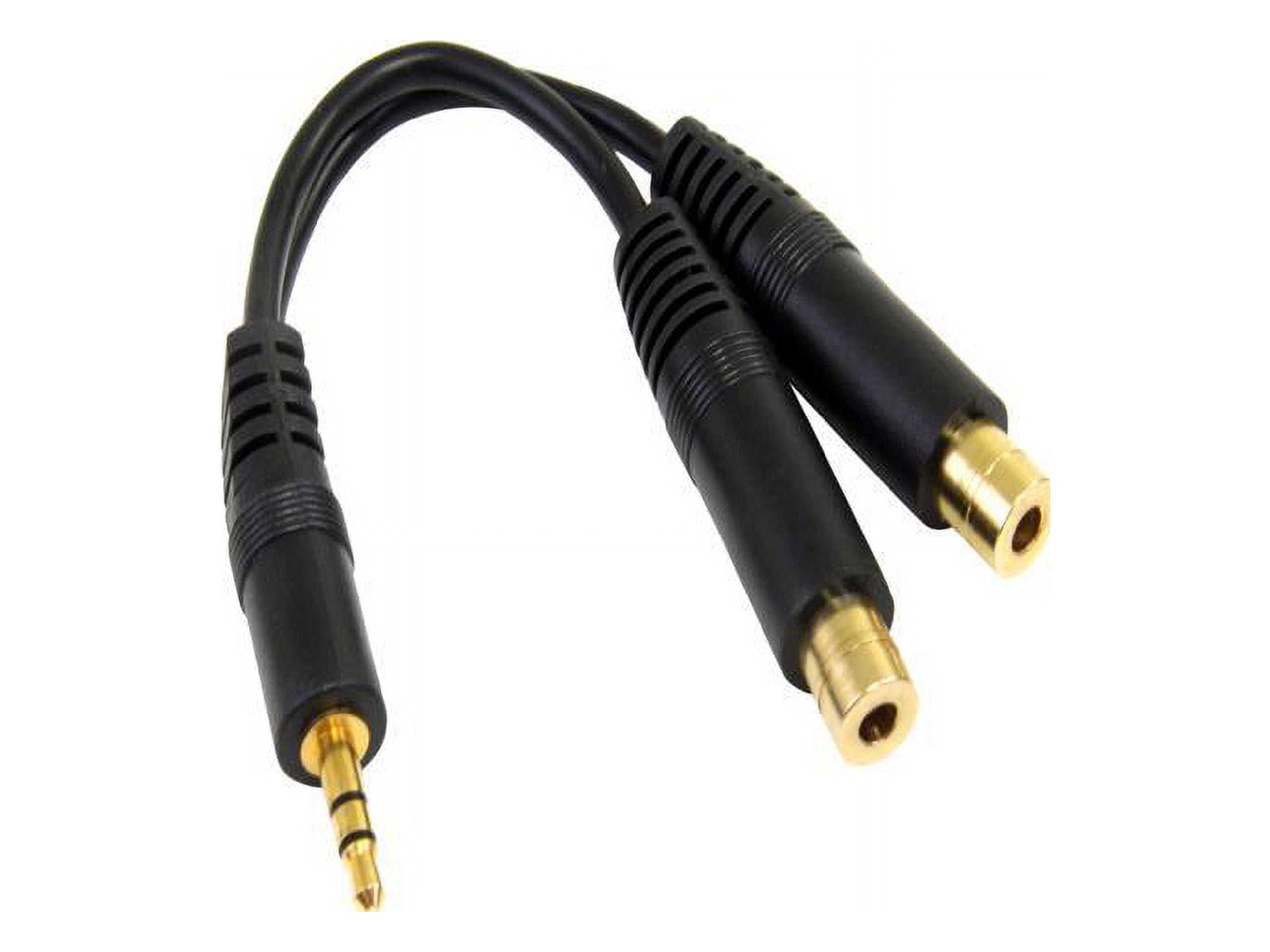 StarTech.com MUY1MFF 6" Stereo Splitter Cable - 3.5mm Male to 2 x 3.5mm ...