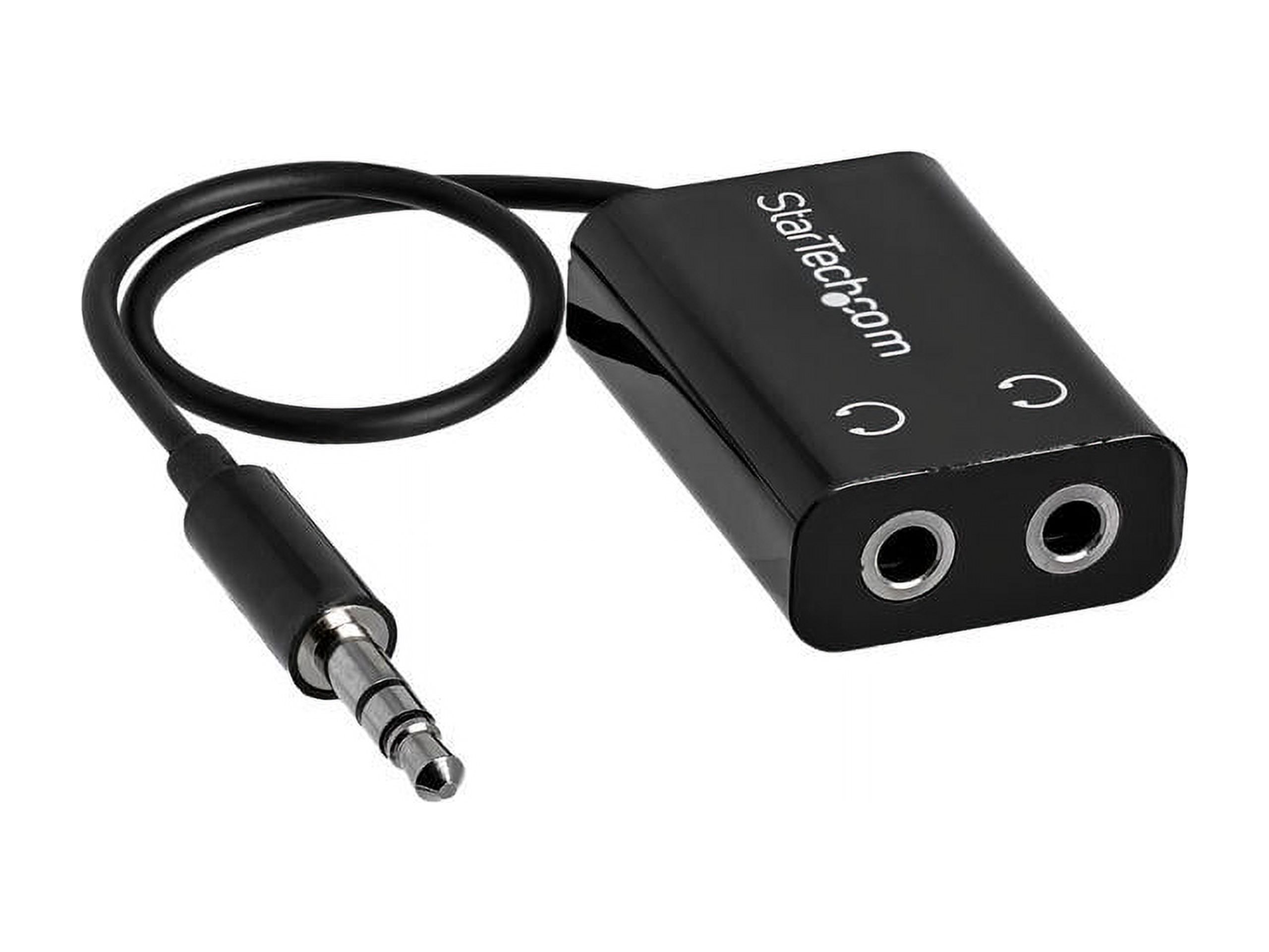 StarTech.com MUY1MFFADP Slim Mini Jack Headphone Splitter Cable Adapter ...