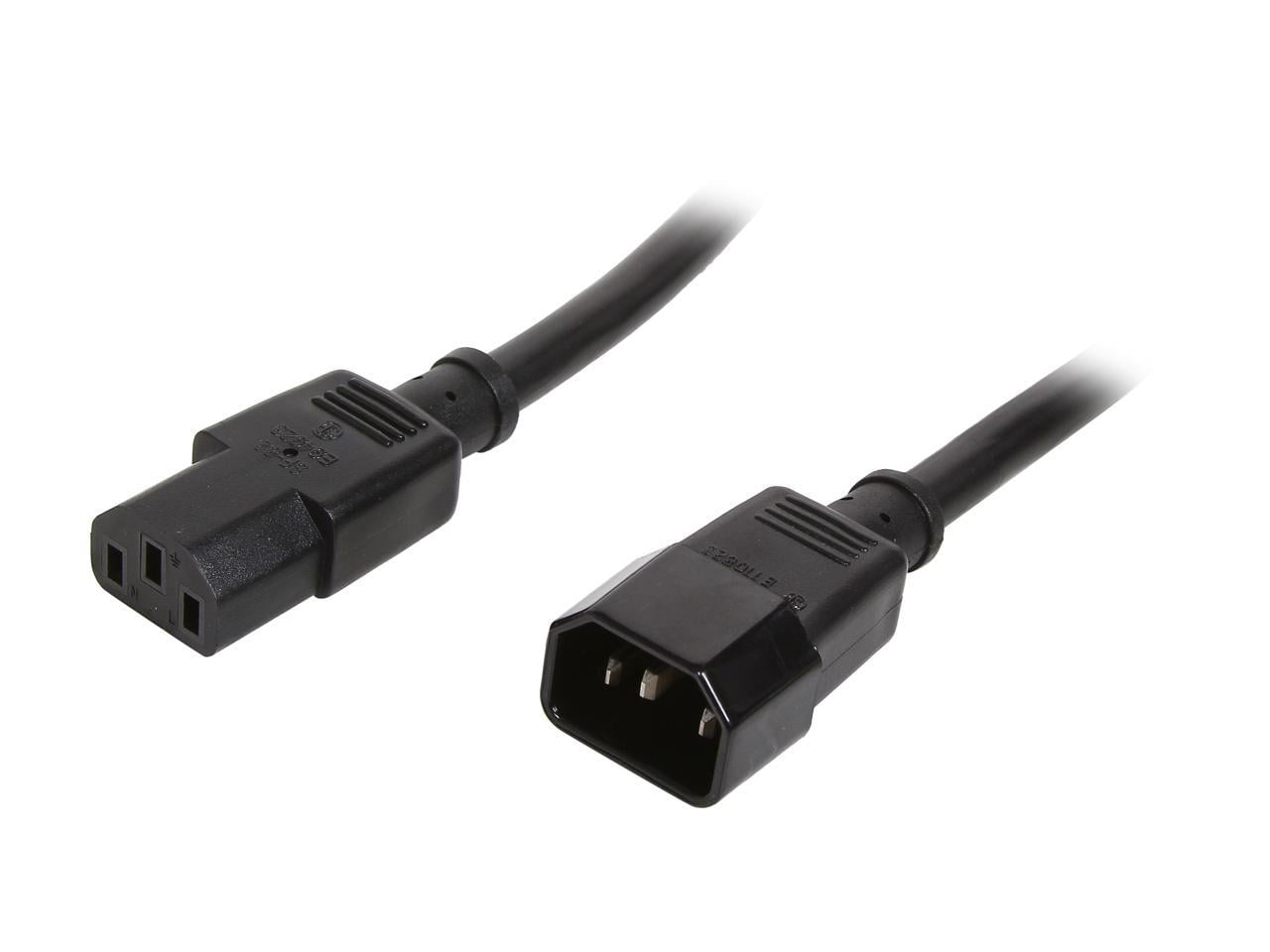 StarTech.com Model PXT100146 6 ft. 14 AWG Computer Power Cord Extension ...