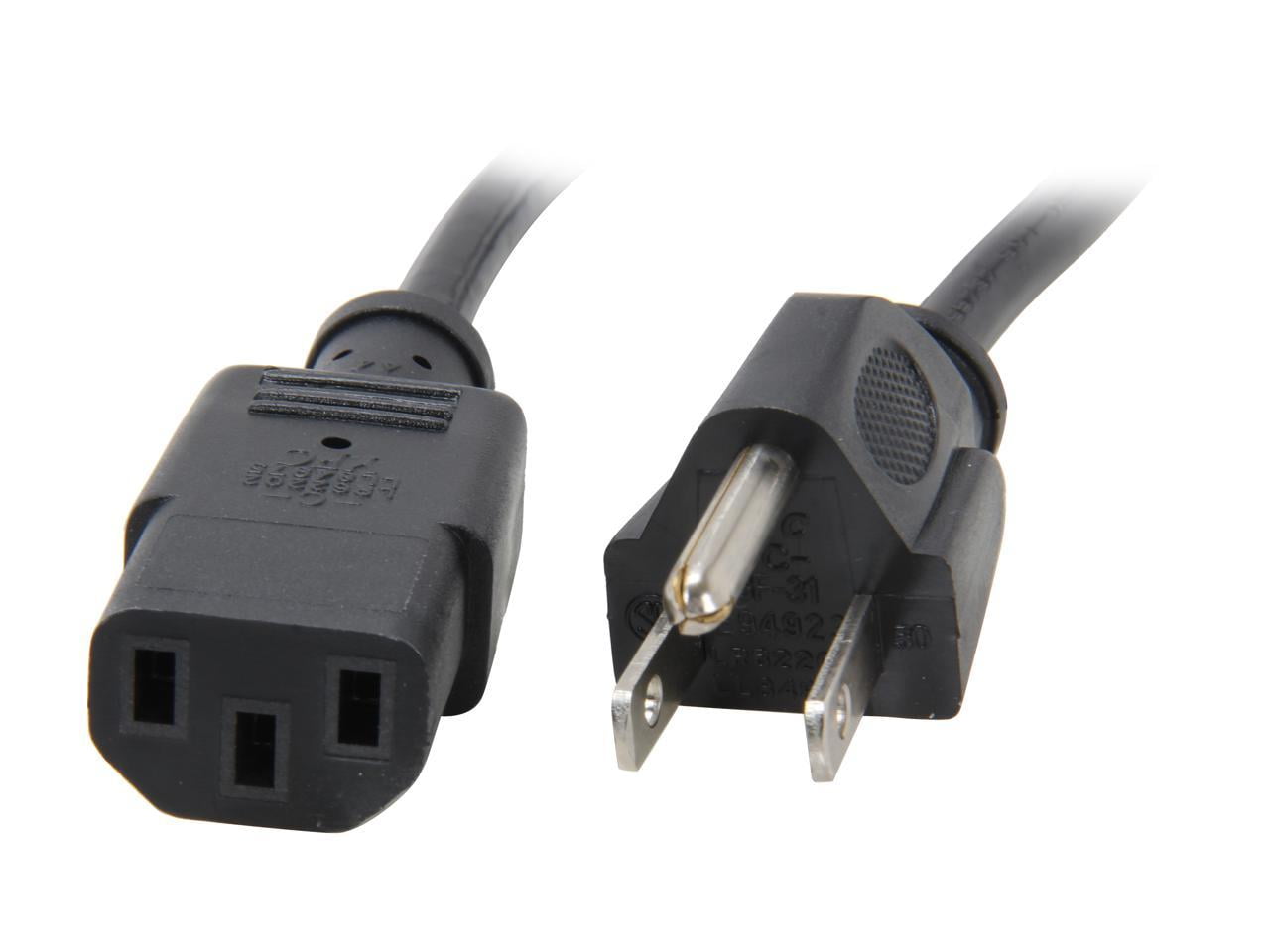 StarTech.com Model PXT1011 1 ft. Standard Computer Power Cord - NEMA5-15P to C13 - Walmart.com