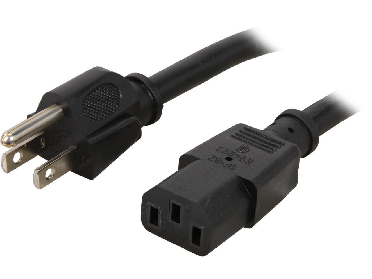 StarTech.com Model PXT101146 6 ft. 14 AWG Computer Power Cord - NEMA5 ...