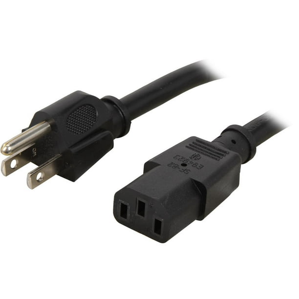 StarTech.com Model PXT101146 6 ft. 14 AWG Computer Power Cord - NEMA5-15P to C13 - Walmart ...