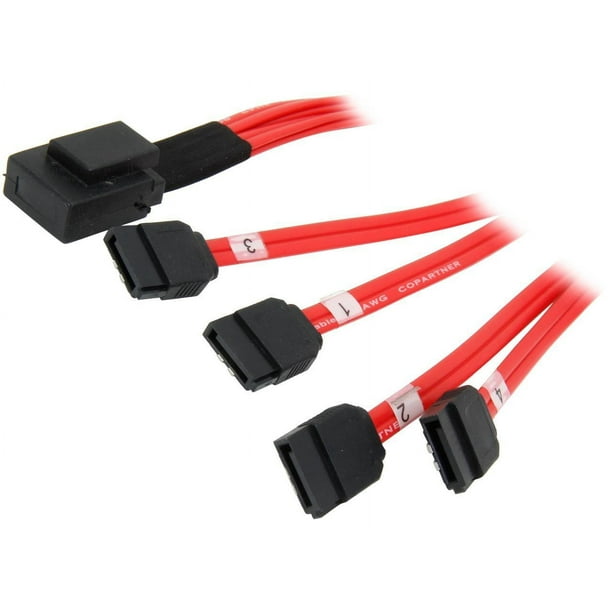 StarTech.com Model SAS8087S4R50 19.7" SFF-8087 to 4x SATA - Internal Mini SAS to SATA Reverse ...