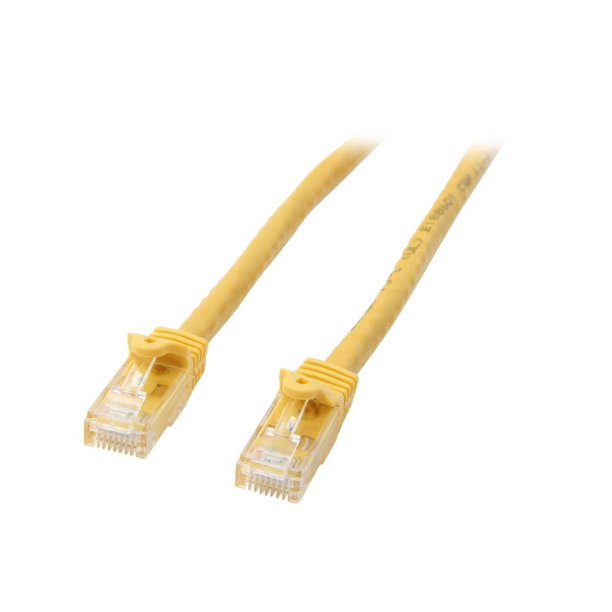 StarTech.com N6PATCH15YL 15 ft. Cat 6 Yellow Snagless Cat6 UTP Patch ...