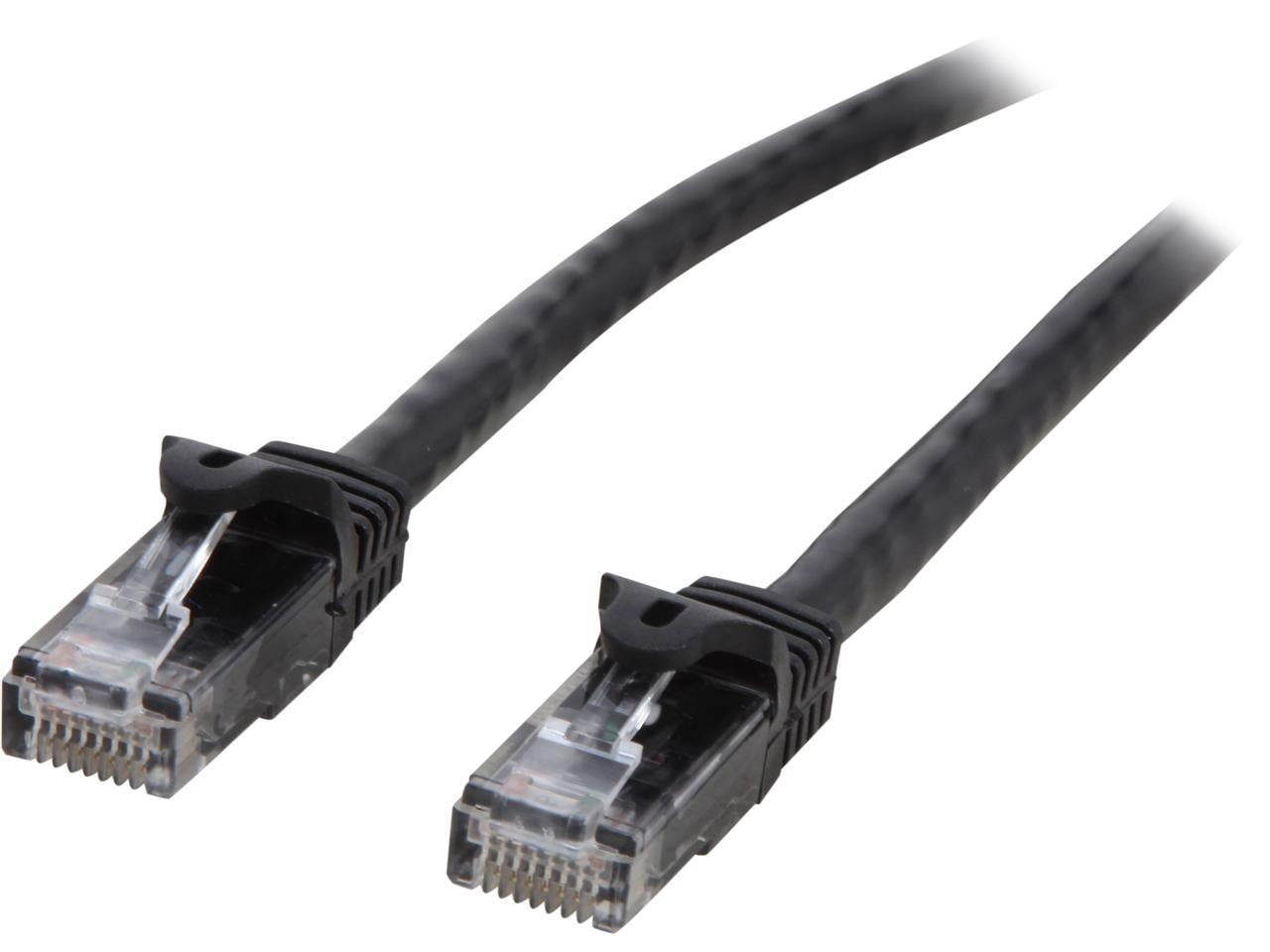 StarTech.com N6PATCH25BK 25 ft. Cat 6 Black Snagless Cat6 UTP Patch ...