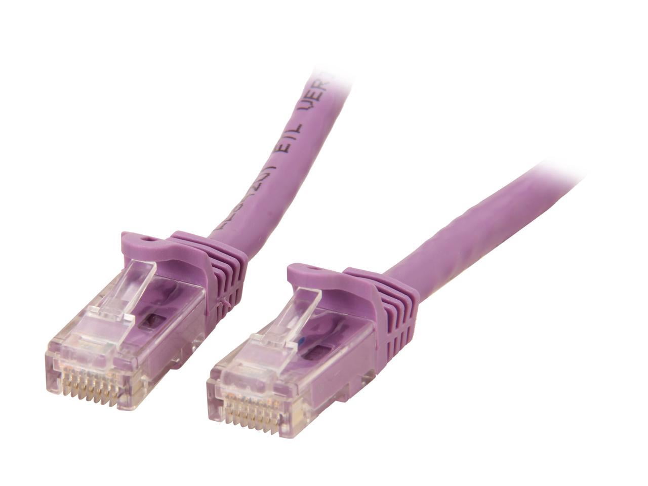 StarTech.com N6PATCH7PL 7 ft. Cat 6 Purple Snagless Cat6 UTP Patch ...