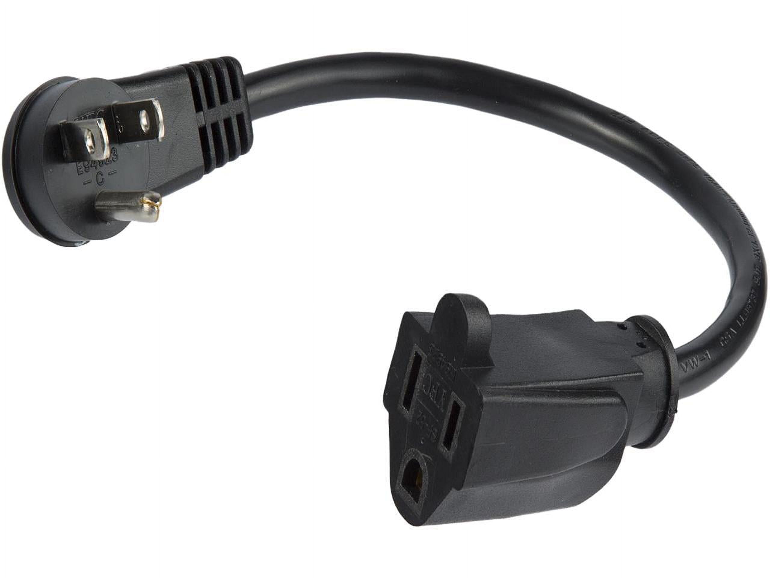StarTech.com 1 ft Flat Extension Cord - NEMA 5-15R to Right-Angle 5-15P Power Cable - Walmart.com