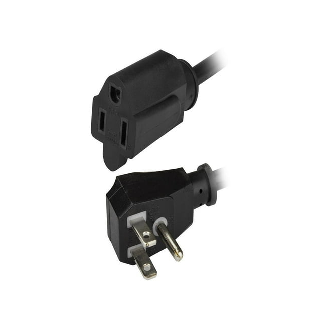 StarTech.com PACF10118IN Power Extension Cord - 1.5 ft / 0.5m - Flat ...
