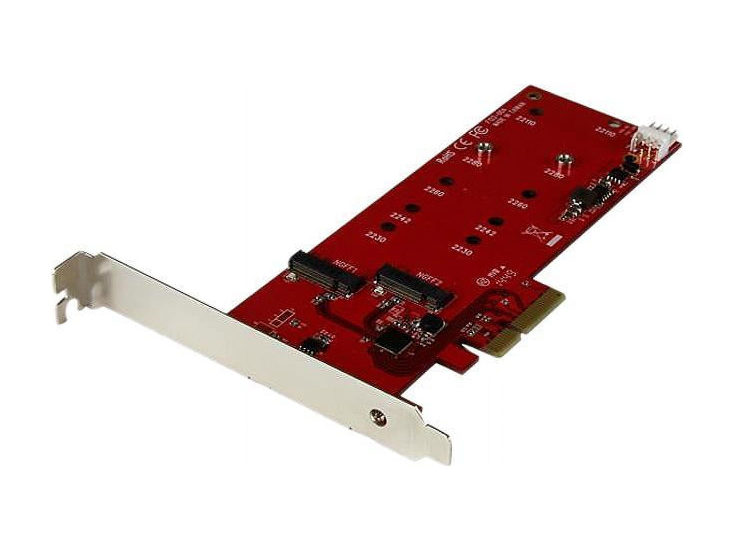 Startech 2x M.2 SATA SSD Controller Card - PCIe - PCI Express M.2 SATA ...