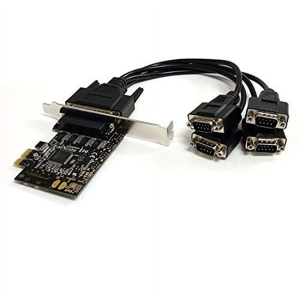 StarTech.com PEX4S553B 4 Port RS232 PCI Express Serial Card with Breakout Cable - Walmart.com