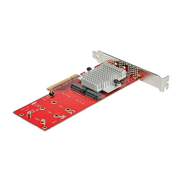 StarTech Dual M.2 PCIe SSD Adapter Card - x8 / x16 Dual NVMe or AHCI M ...