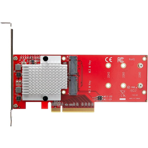 StarTech.com PEX8M2E2 x8 Dual M.2 PCIe SSD Adapter - PCIe 3.0 - PCI ...