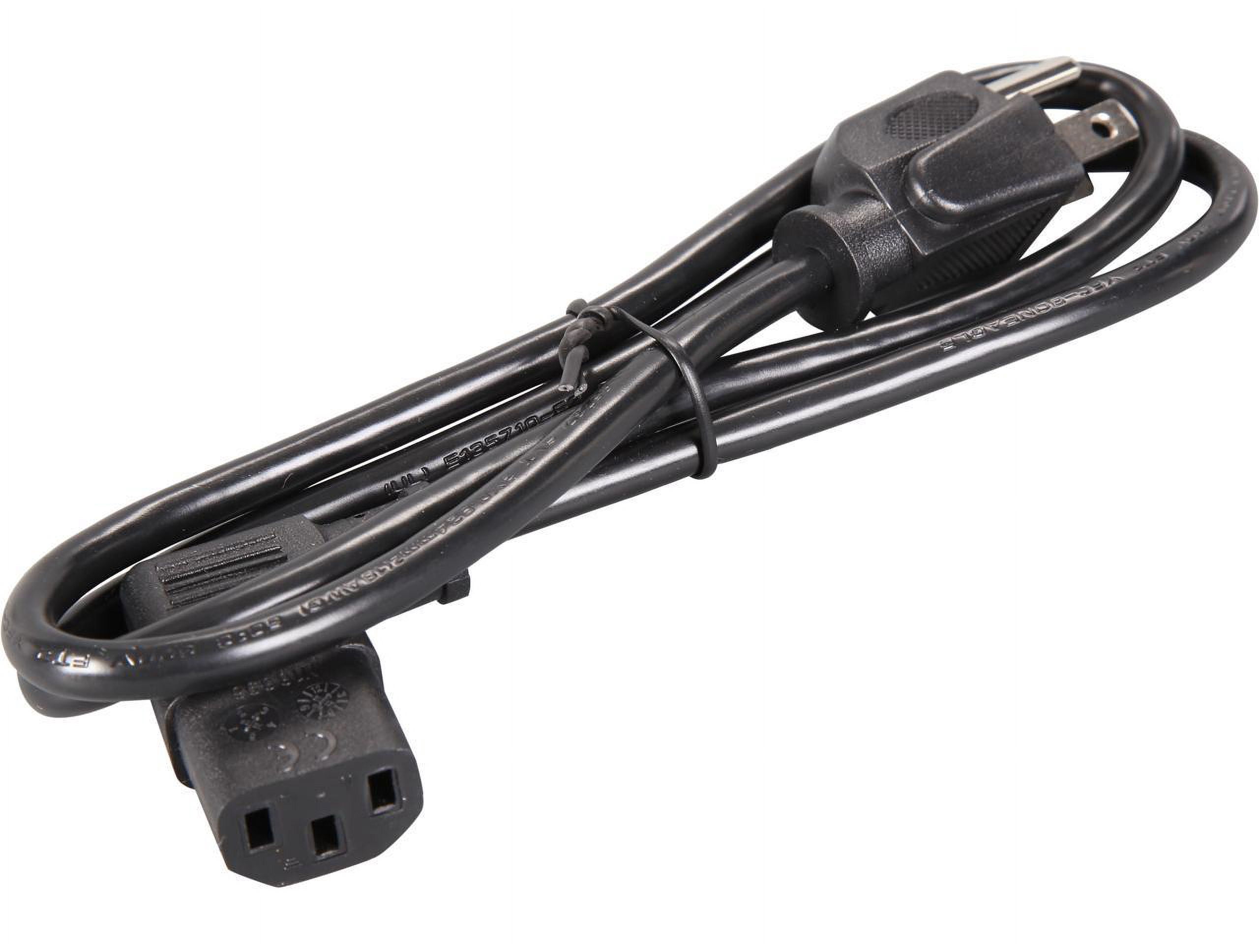 StarTech.com PXT101L3 3 ft. Computer Power Cord - NEMA 5-15P to Right ...