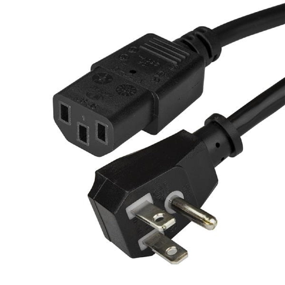 StarTech 10 ft Flat NEMA 5-15P to C13 Computer Power Cord - Black ...