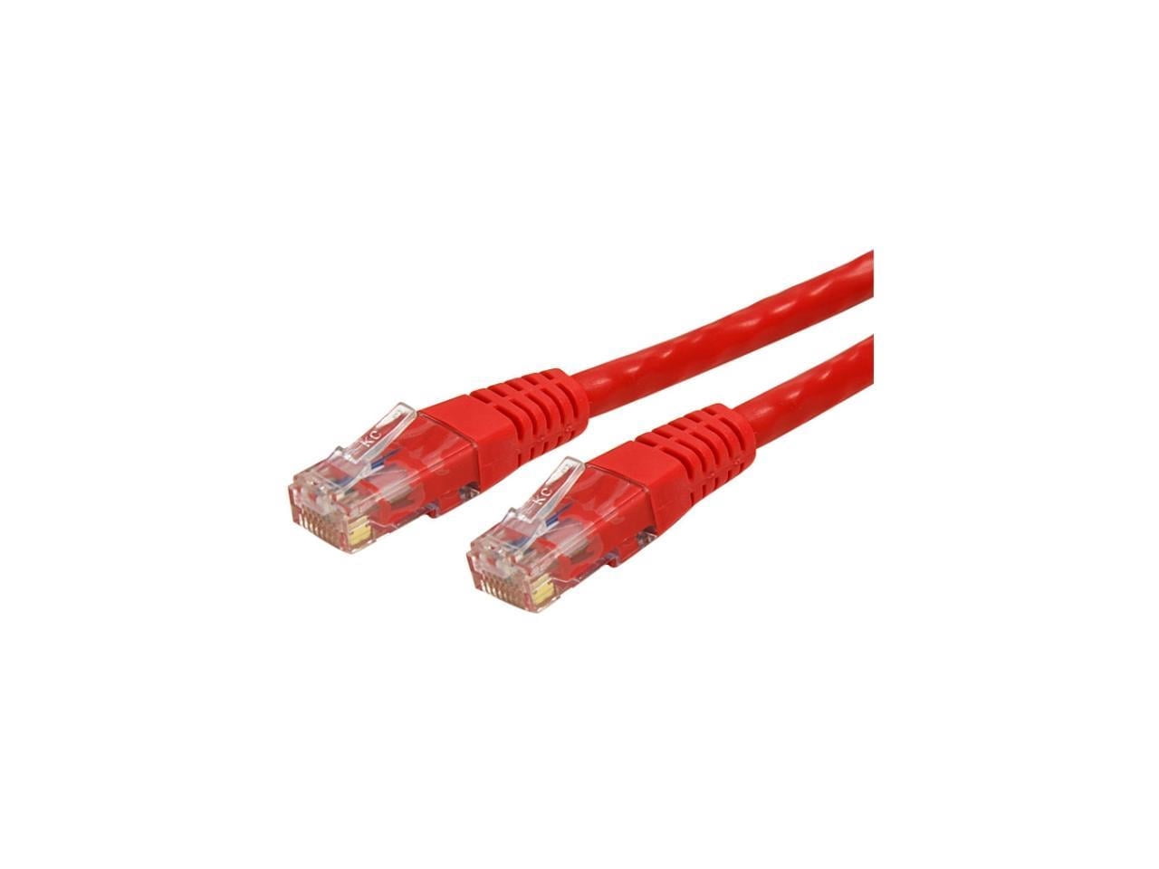 StarTech 25ft CAT6 Ethernet Cable - Red CAT 6 Gigabit Ethernet Wire ...