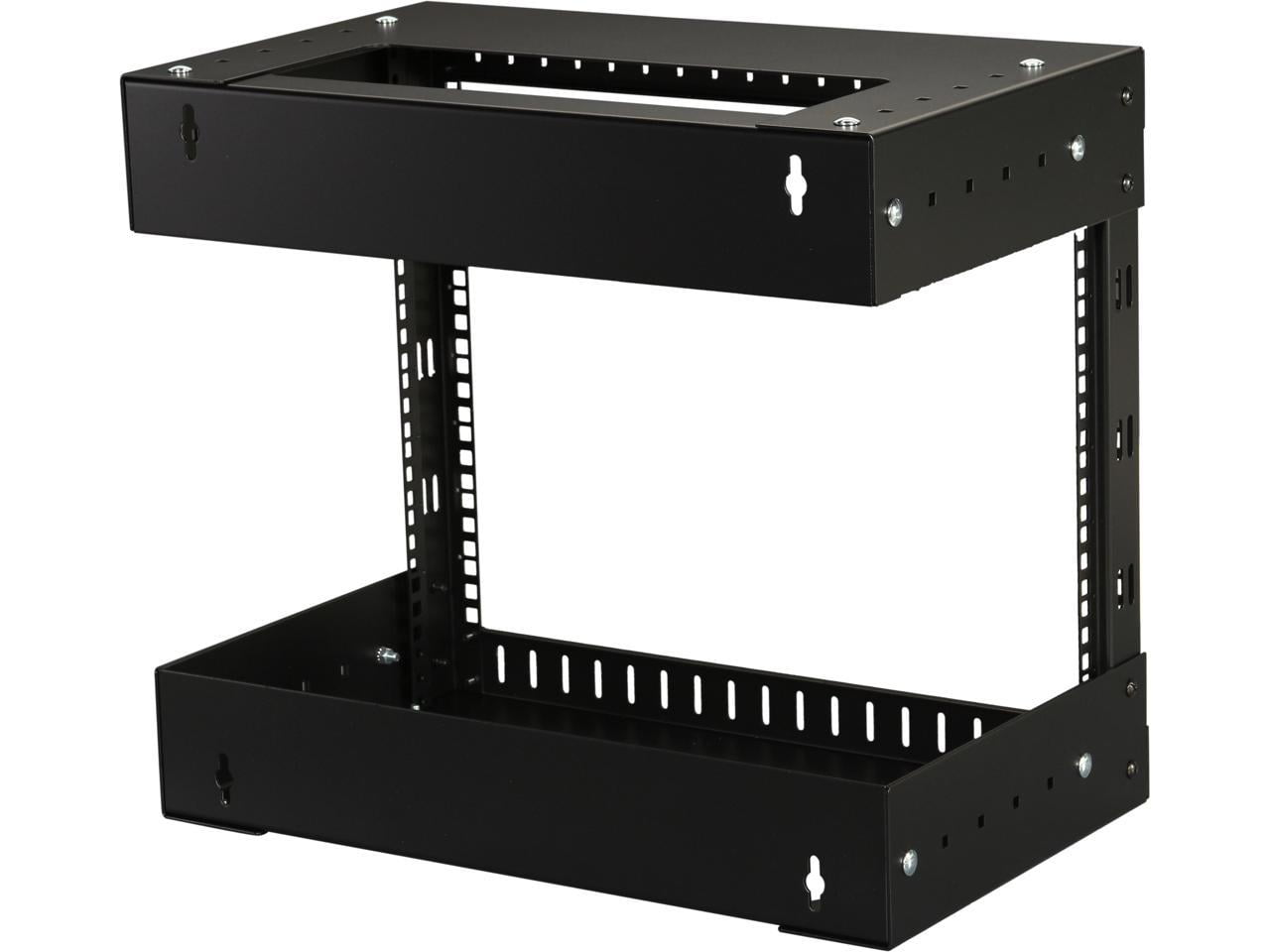 OPEN FRAME WALL MOUNT EQUIPMENT RACK 8U ADJUSTABLE DEPTH - Walmart.com