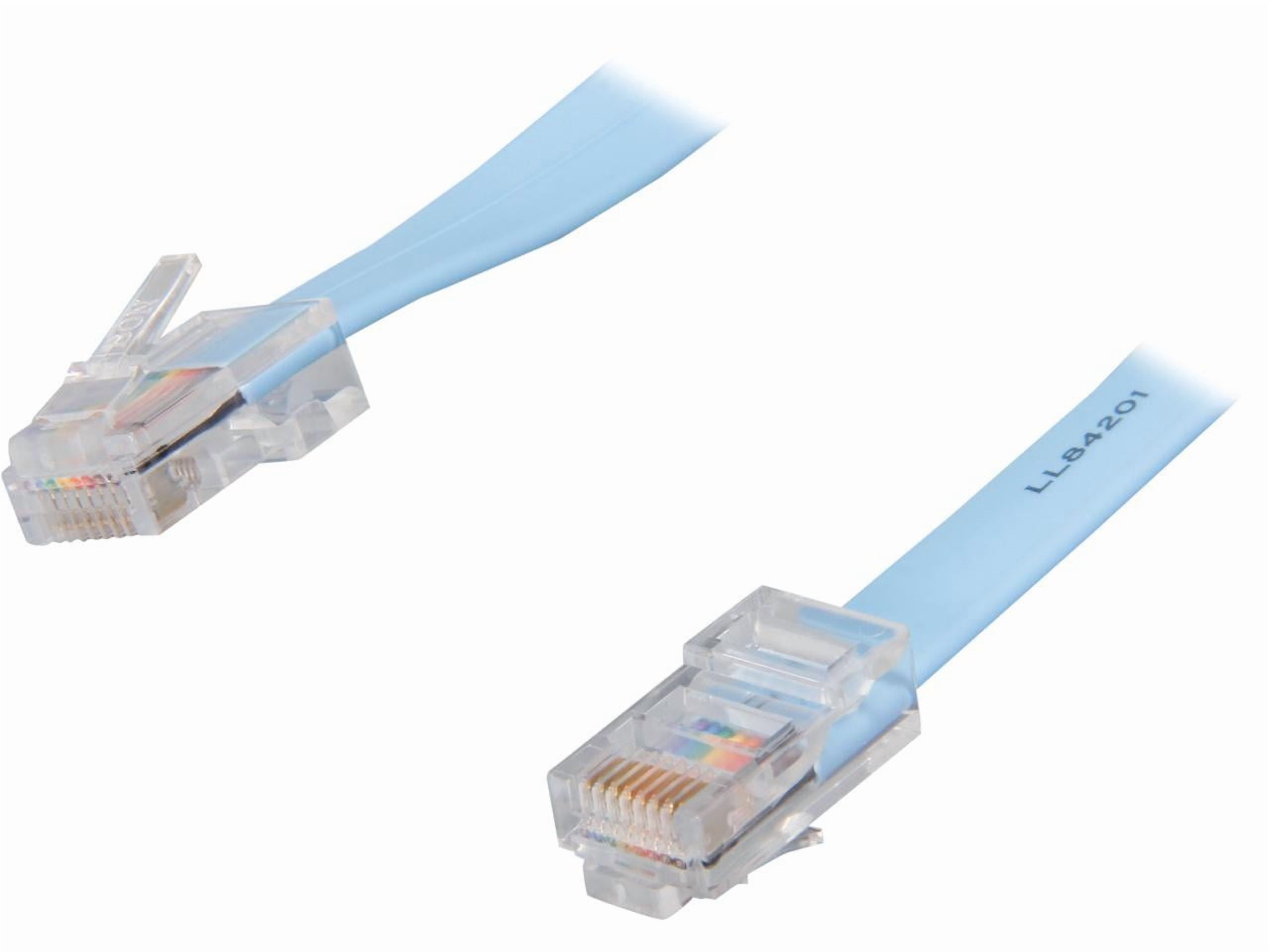 StarTech 6' Cisco Console RJ45 Ethernet Male/Male Rollover Cable Blue ...