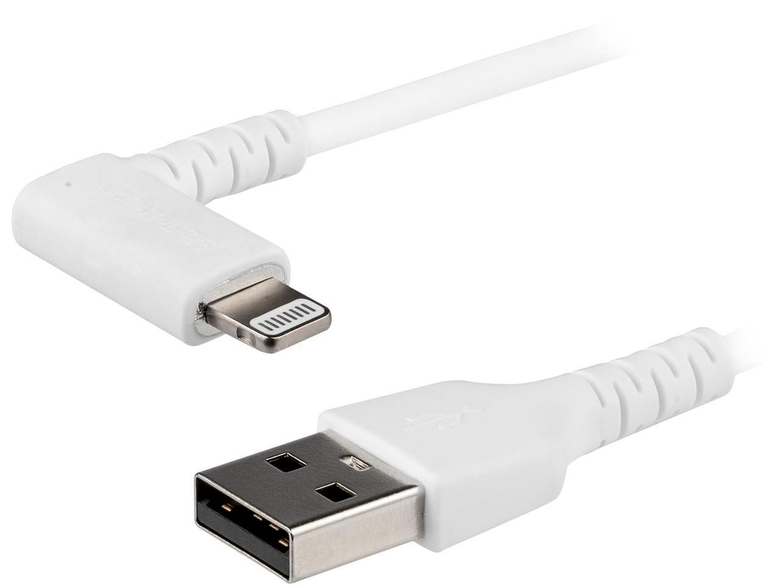 StarTech.com RUSBLTMM1MWR 1m / 3.3ft Angled Lightning to USB Cable ...