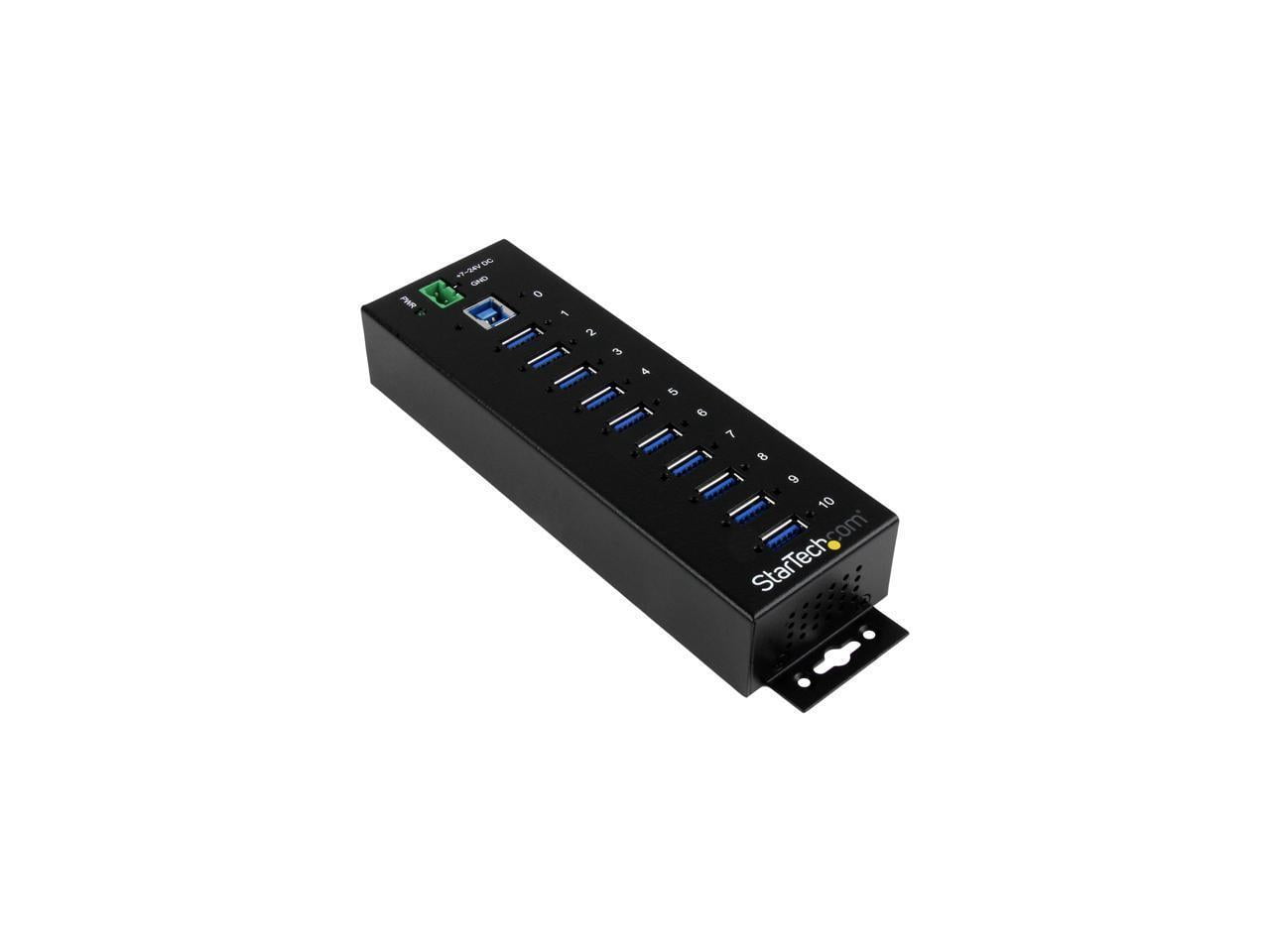 StarTech.com ST1030USBM 10 Port USB 3.0 Hub - Industrial - ESD and ...