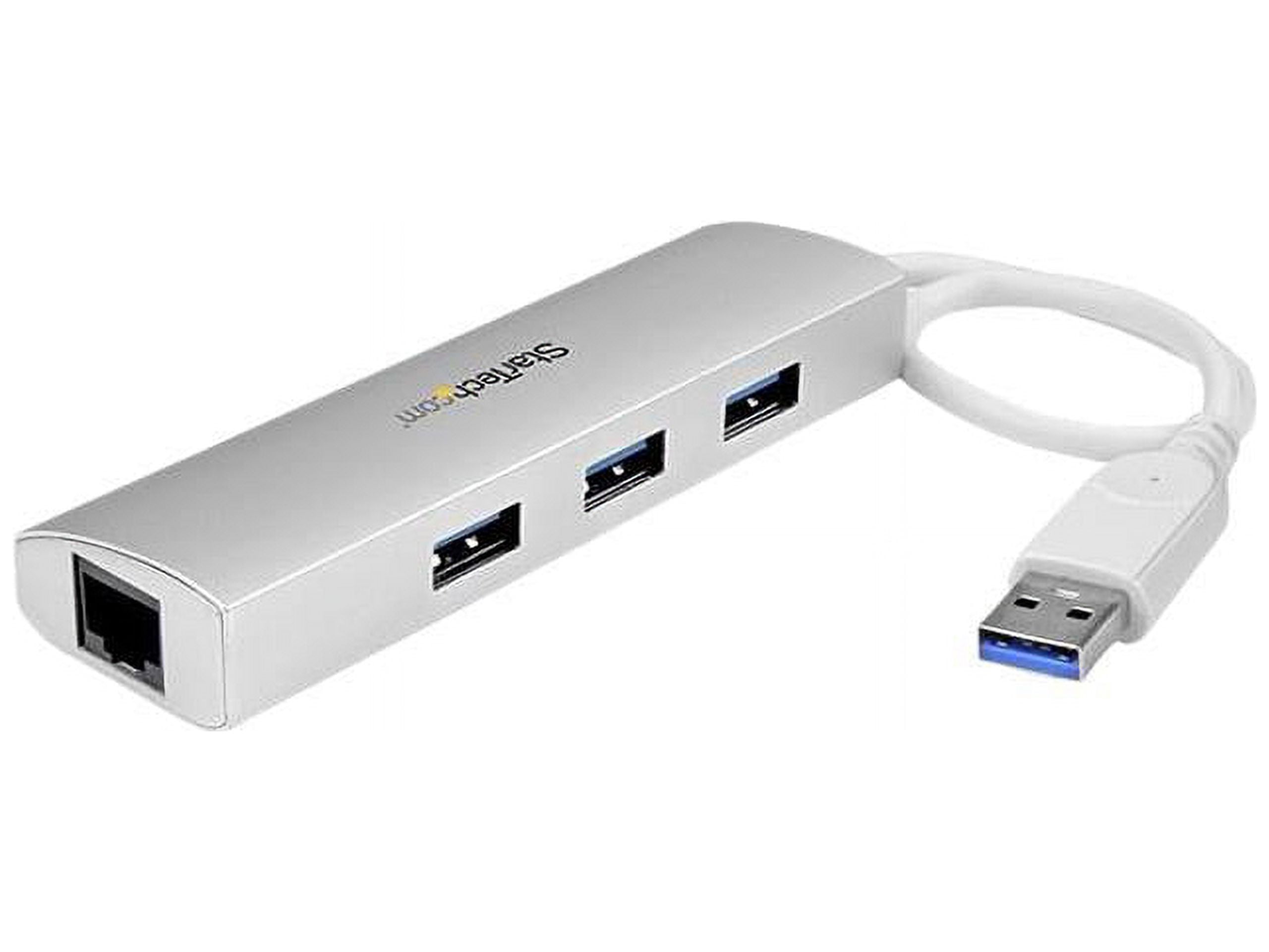 StarTech 3-Port Portable USB 3.0 Hub plus Gigabit Ethernet - Walmart.com