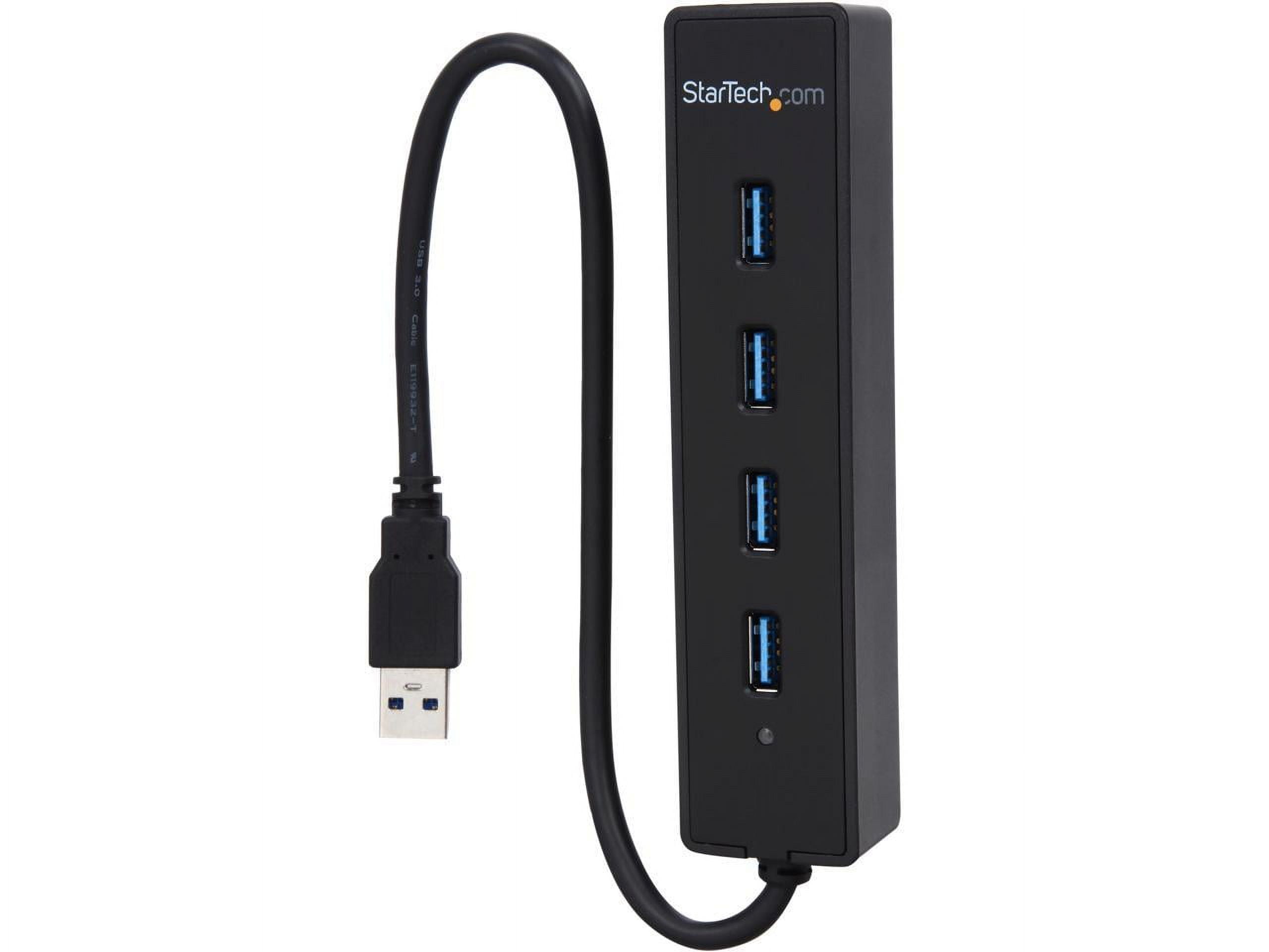 StarTech.com ST4300PBU3 4 Port USB 3.0 Hub - Built-in Cable ...