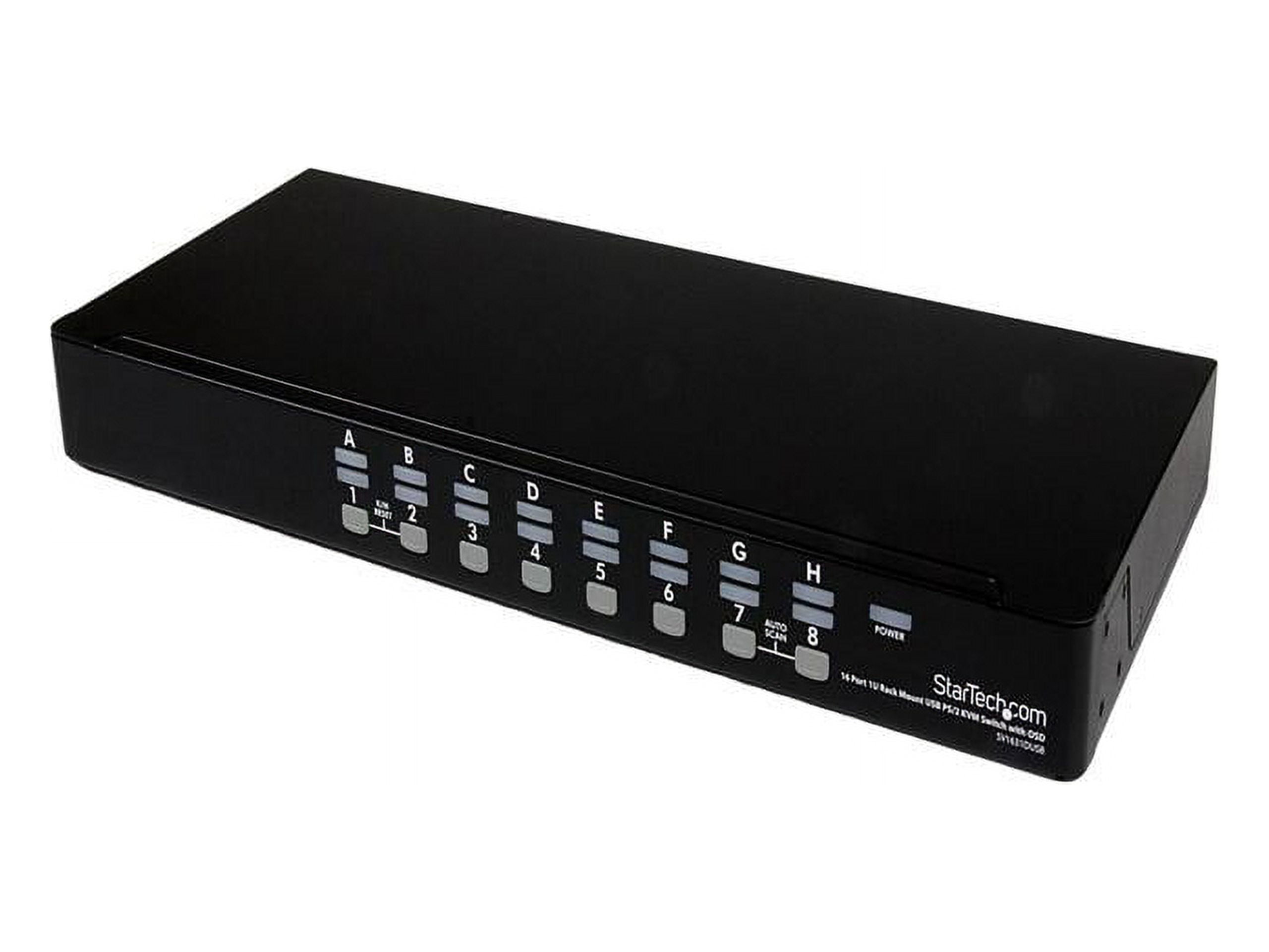 StarTech 16 Port 1U Rackmount USB PS/2 KVM Switch with OSD - Walmart.com