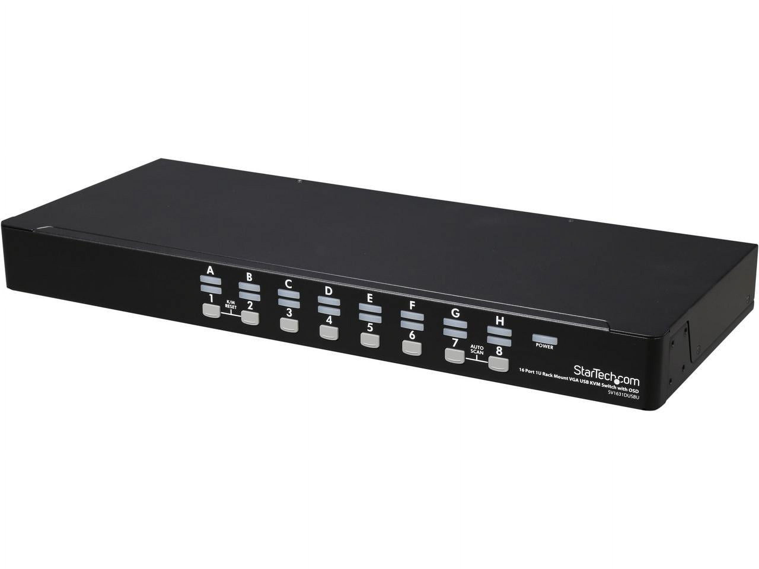 StarTech.com SV1631DUSBUK 16 Port 1U Rack Mount USB KVM Switch Kit with ...