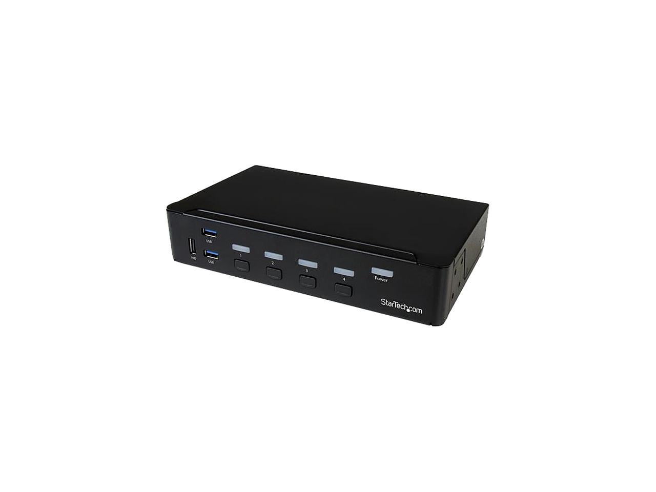 StarTech.com SV431HDU3A2 4-Port HDMI KVM Switch - Built-in USB 3.0 Hub for Peripheral Devices ...
