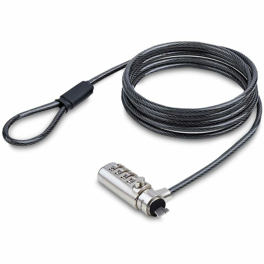 StarTech.com Slim Lock K-Slot Compatible, 6.6ft (2m) Combination ...