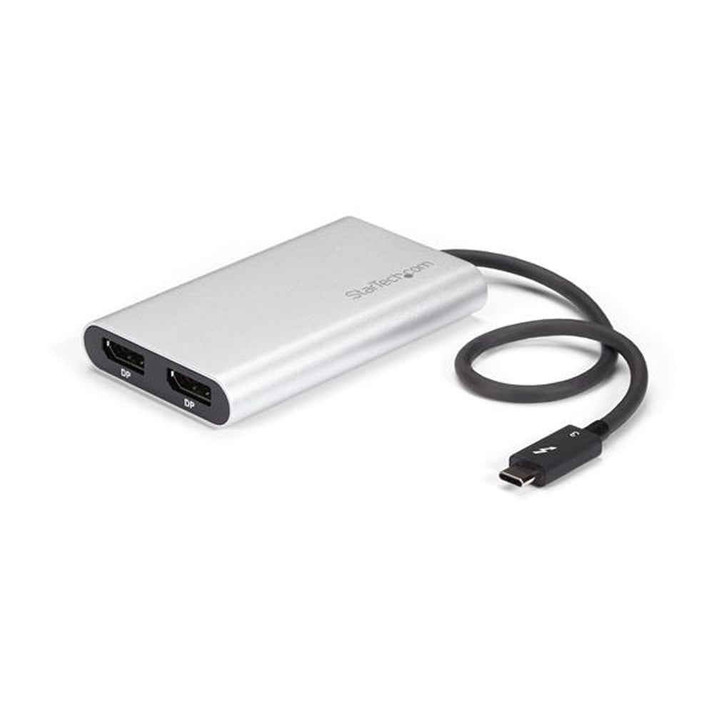 StarTech.com TB32DP2T Thunderbolt 3 to Dual DisplayPort Adapter - 4K ...