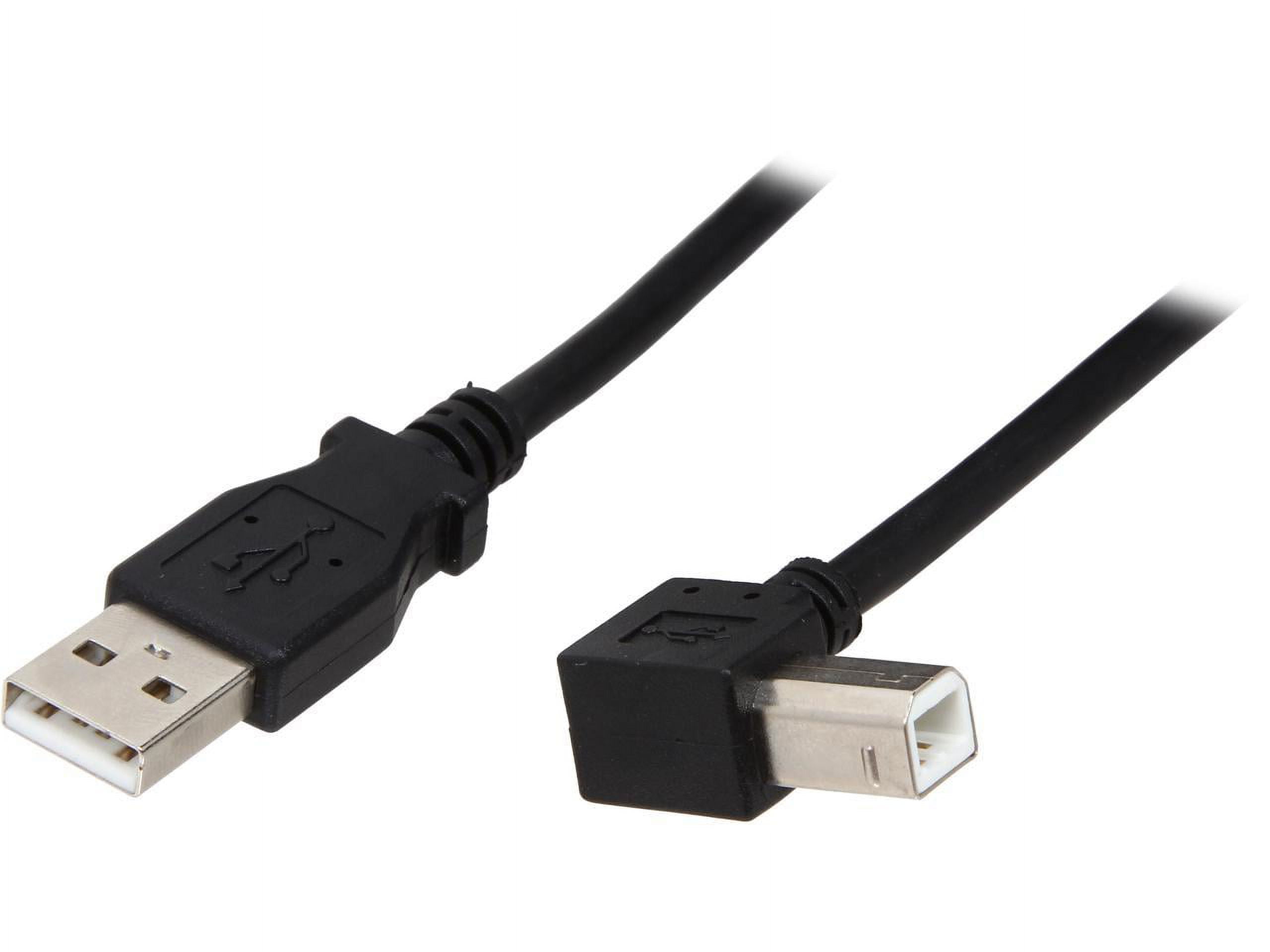 StarTech.com USB 2.0 A to Right Angle B Cable - M/M - Walmart.com