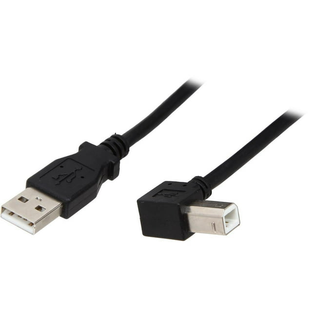 StarTech.com USB 2.0 A to Right Angle B Cable - M/M - Walmart.com